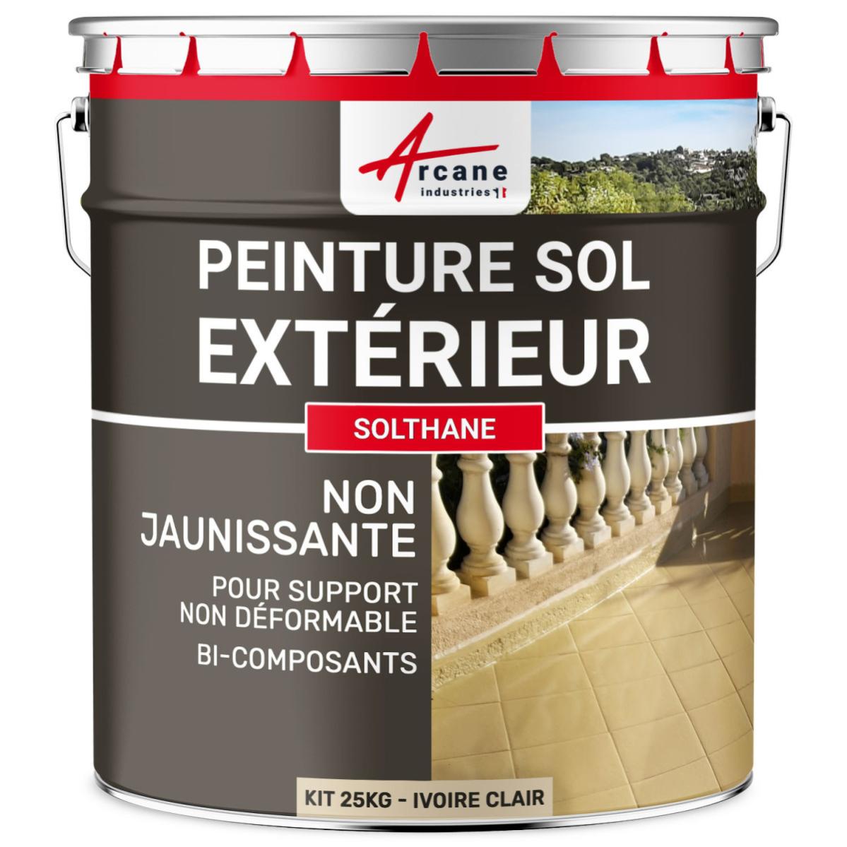 Pittura per Pavimenti Esterni in Cemento - SOLTHANE-25 kg Avorio Chiaro ...