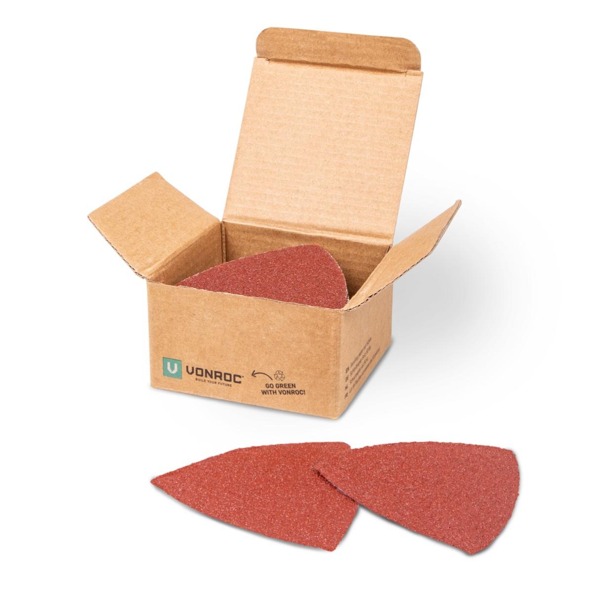 Lot de papier abrasif VONROC pour ponceuses delta et outils ...