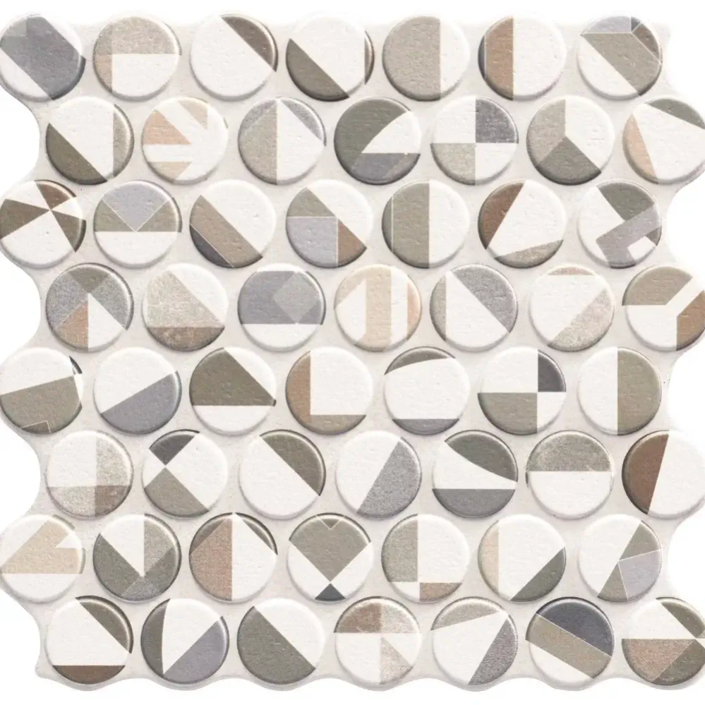 Azulejo porcelánico Circle collage 30,9 x 30,9 cm | Leroy Merlin