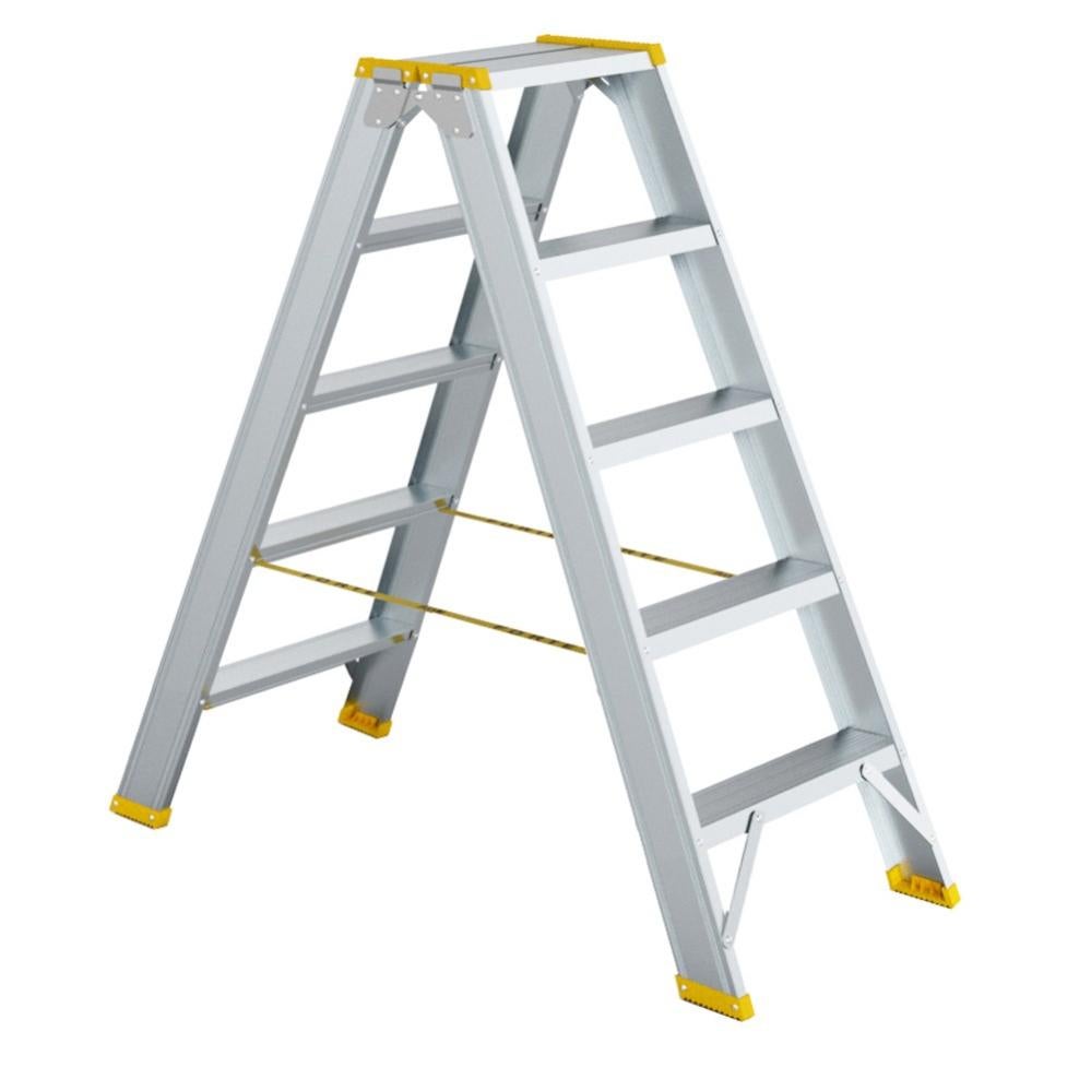 DUO Escabeau double en aluminium 5 marches | Leroy Merlin