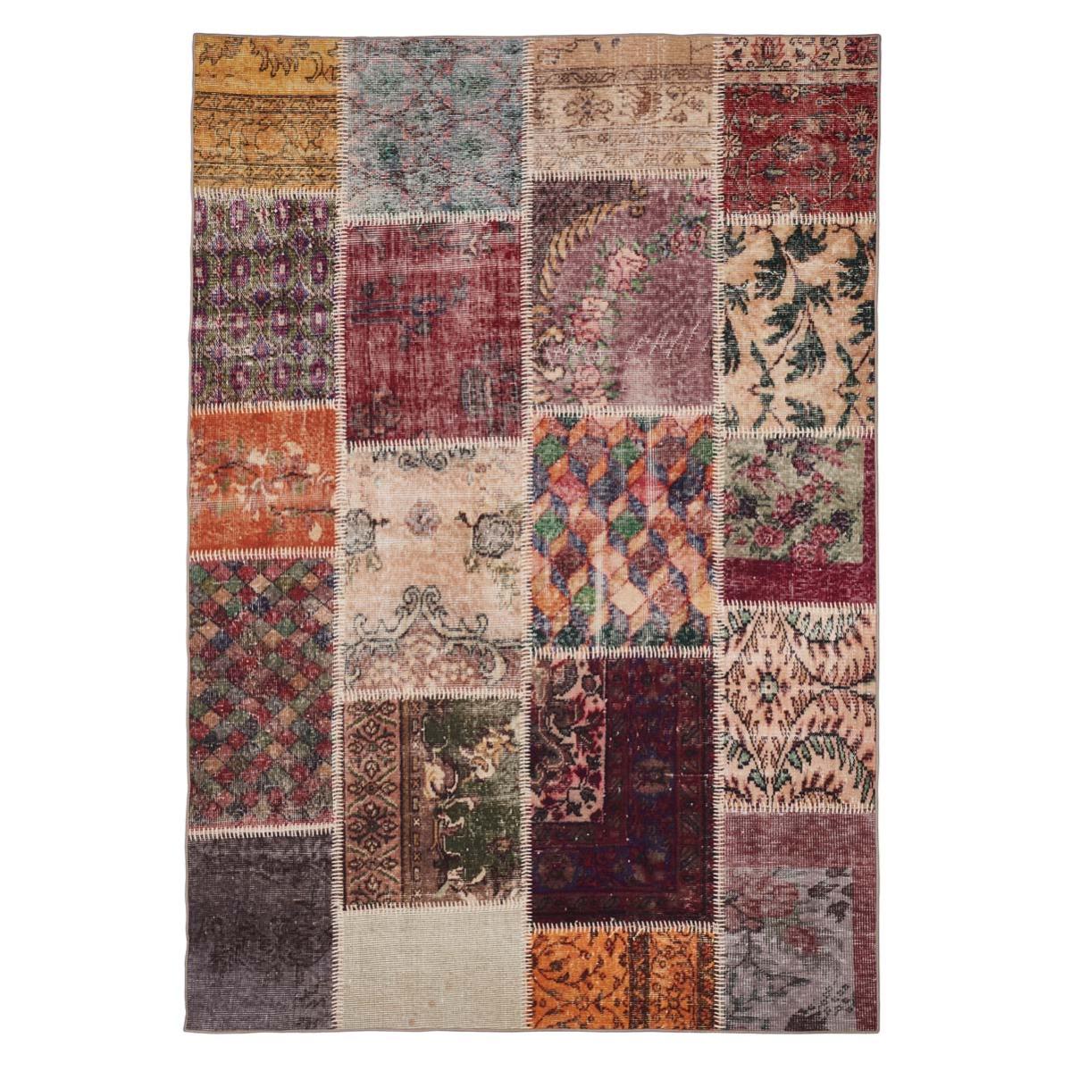 Tappeto stile orientale lavabile economico PATCHWORK MULTI cm.80x150 ...