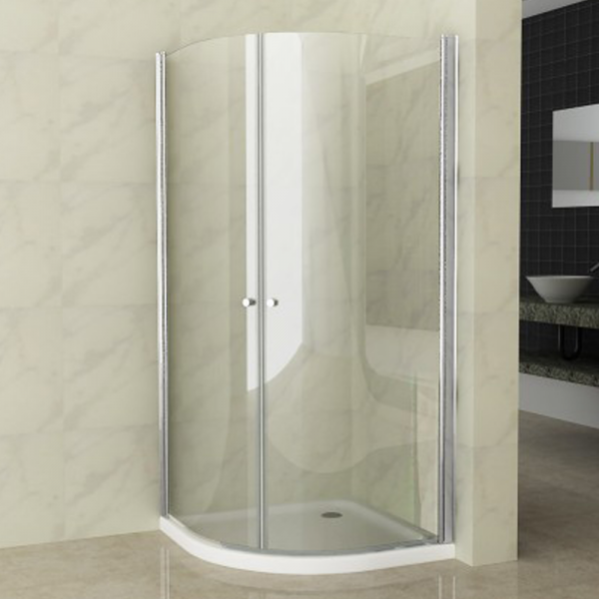 Box doccia semicircolare doppia porta battente trasparente 6mm h190 ...