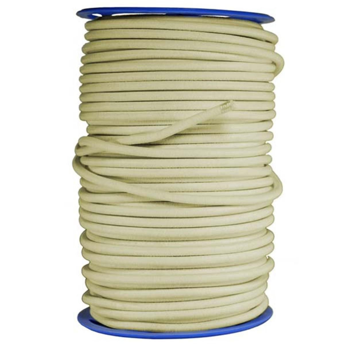 Corda elastica Avorio 25 m - Qualità PRO TECPLAST 9SW - Cavo per teloni ...