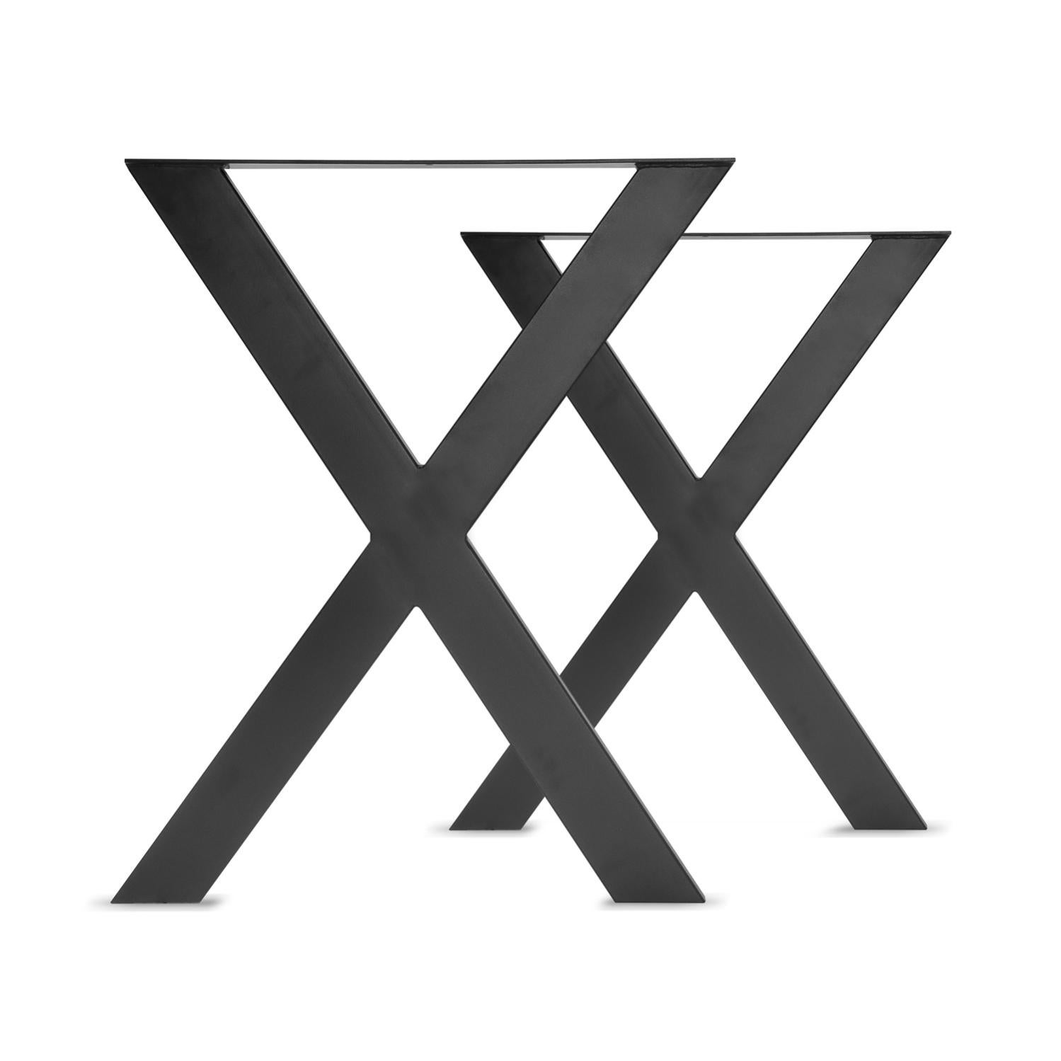 X-shaped - Set Of 2 X-shaped Steel Powder-coated Table Legs. Couleur ...