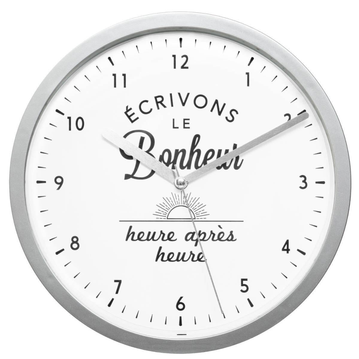 Pendule citation en plastique D22 - 4 - Atmosphera créateur d'intérieur ...