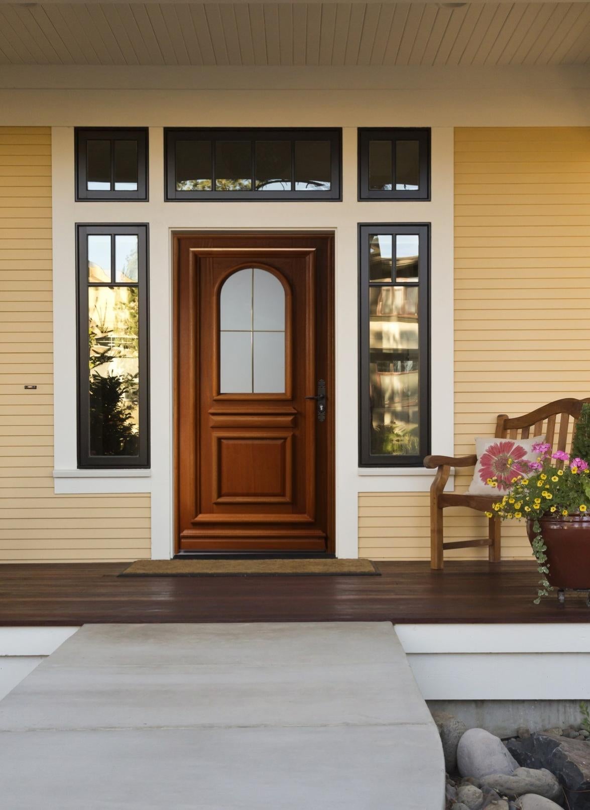 Porta d'ingresso in legno Exo modello 'Tahi 6' 215X90 a sinistra a ...