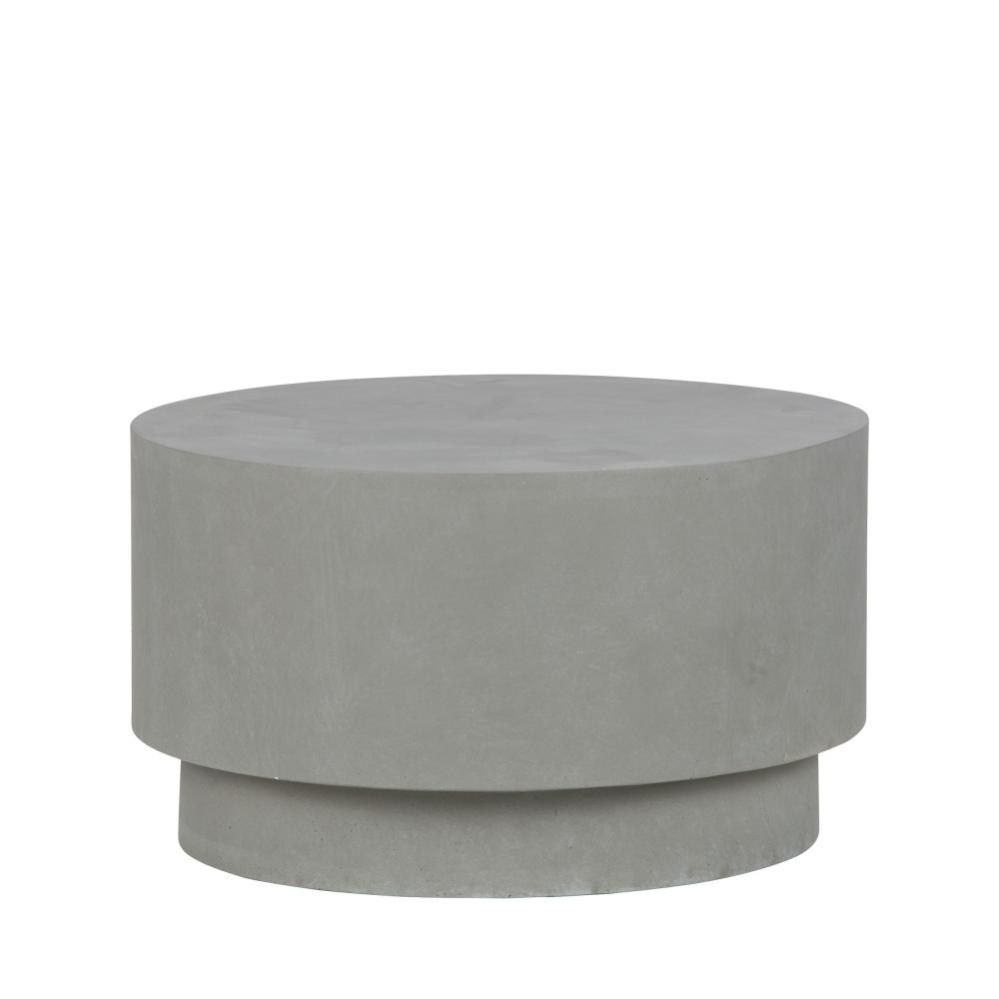 Table basse de jardin en fibre d'argile ø60cm gris clair - DEAN | Leroy ...