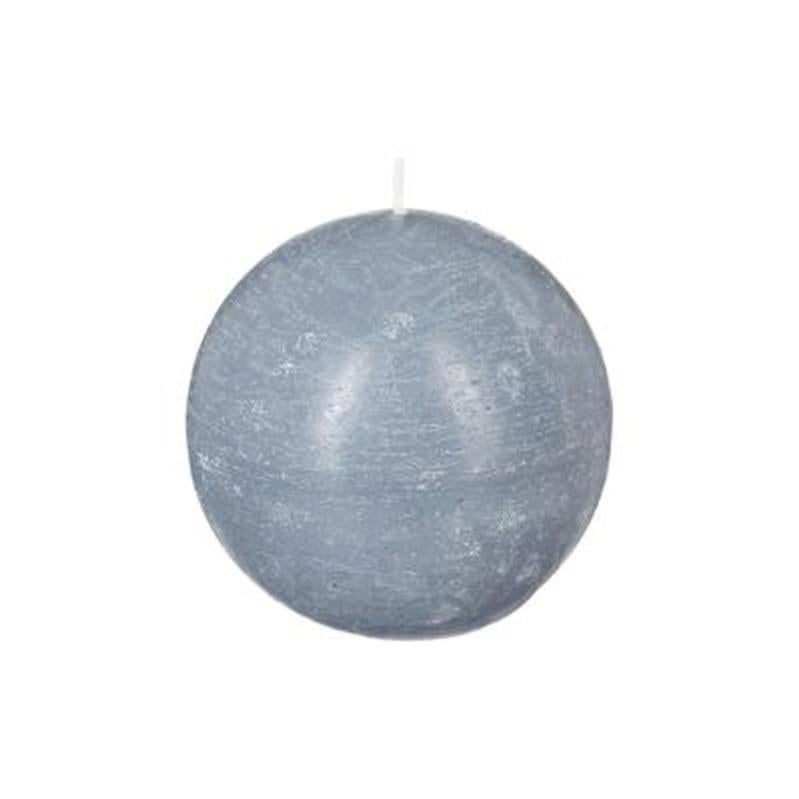 Bougie Boule "Rustic" 8cm Gris | Leroy Merlin