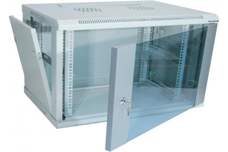 Coffret Mural Informatique Fixe 6u 19 Pouces Prof : 450mm Gris | Leroy ...