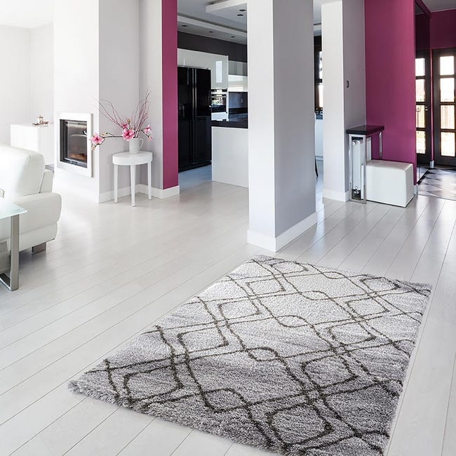 Tapis berbère style 160x230 cm Rectangulaire PEARL MA KJ Gris Salon ... Tapis berbère style 160x230 cm Rectangulaire PEARL MA KJ Gris Salon ...
