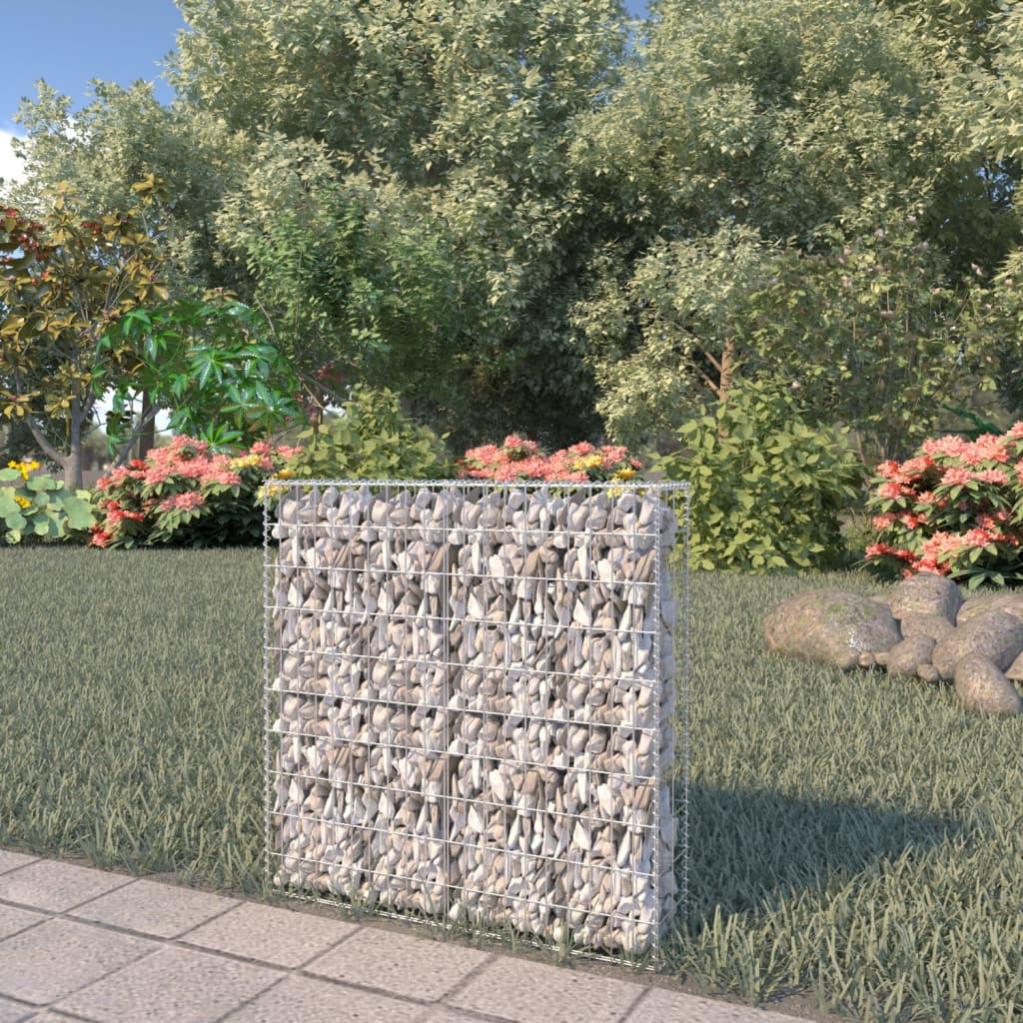 Mur à gabion avec couvercles Acier galvanisé 80x20x100 cm vidaXL ...
