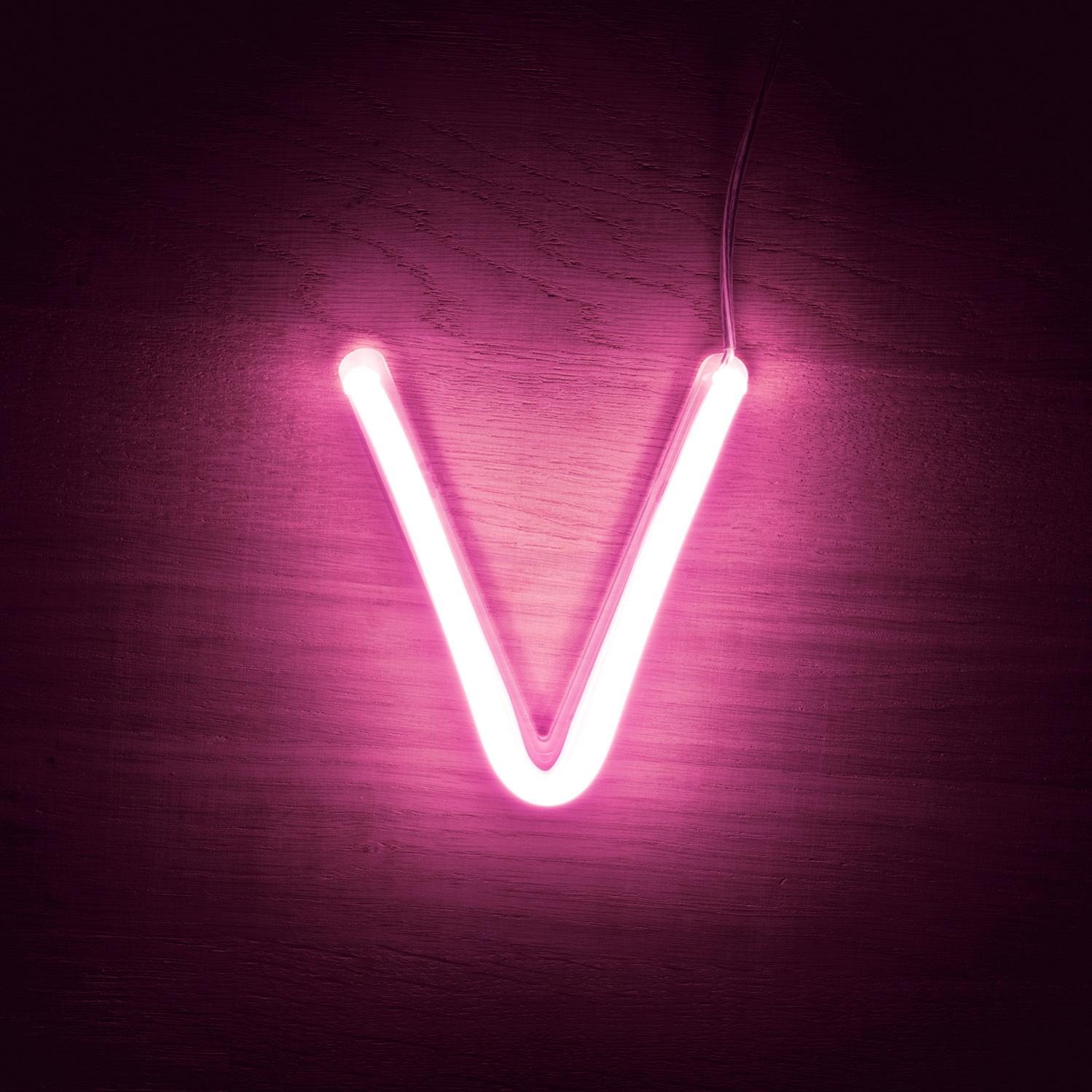 Lettere LED Neon Rosa V Rosa | Leroy Merlin