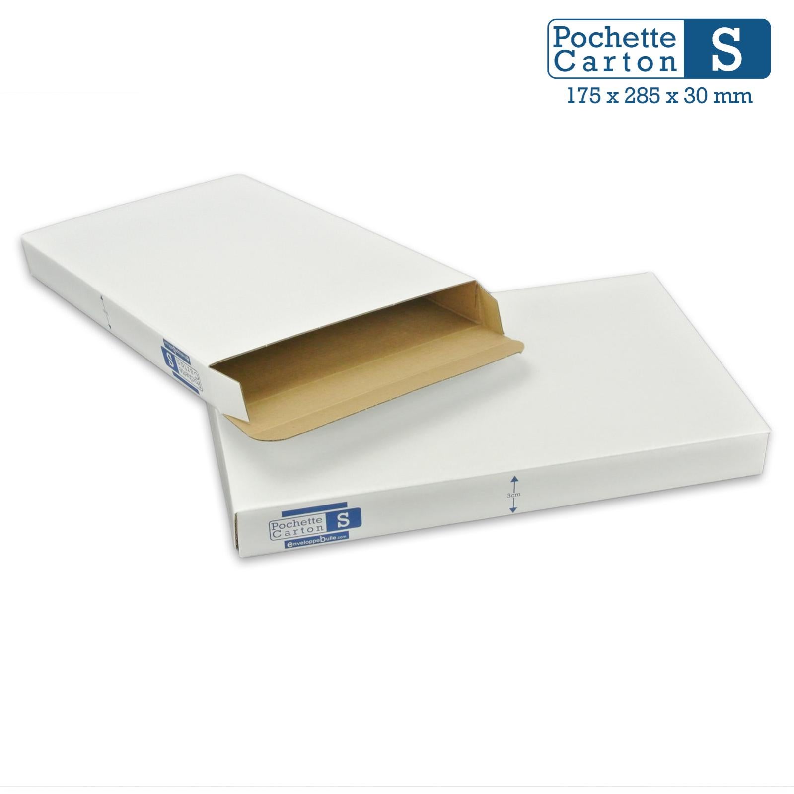 Lot de 1000 Boîtes Pochettes Carton S - hauteur 3cm - format 175x285 mm ...
