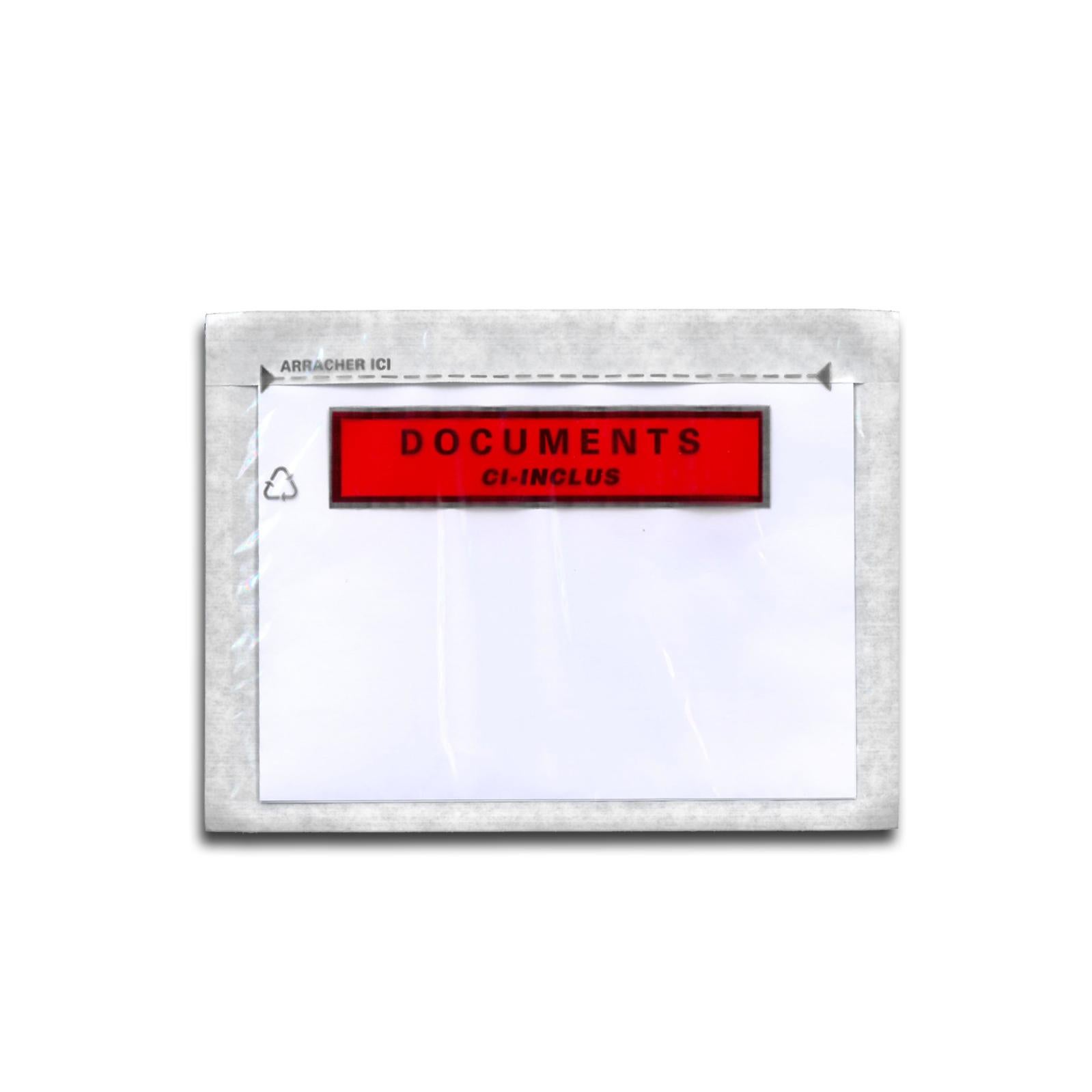 Lot de 100 Pochettes Documents ci-inclus ECO-LIST A6 | Leroy Merlin