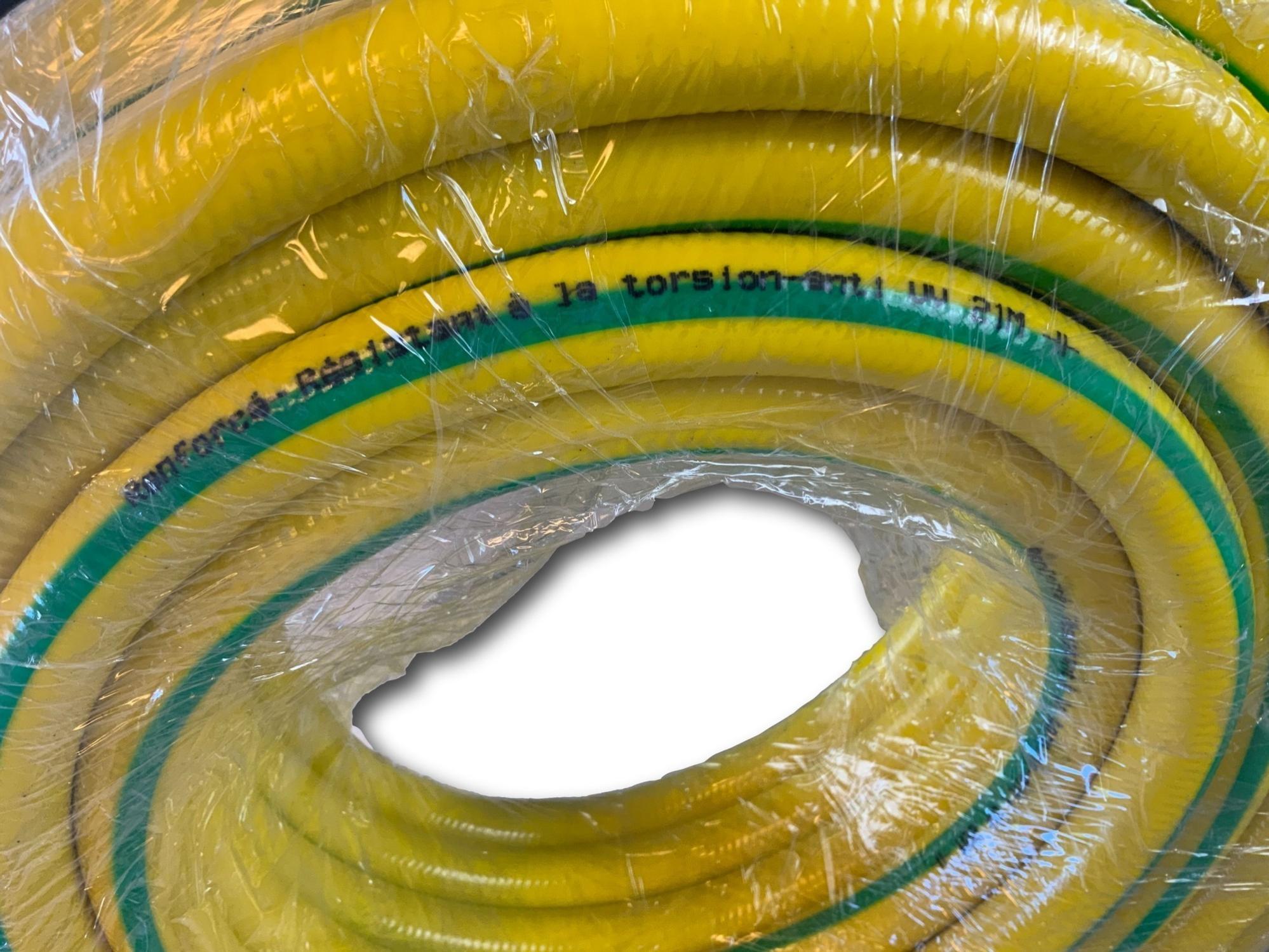 Tuyau d'arrosage D 19mm Lg 50m | Souple et résistant 4 couches (3 PVC + 1 fibre textile) | 250g ...