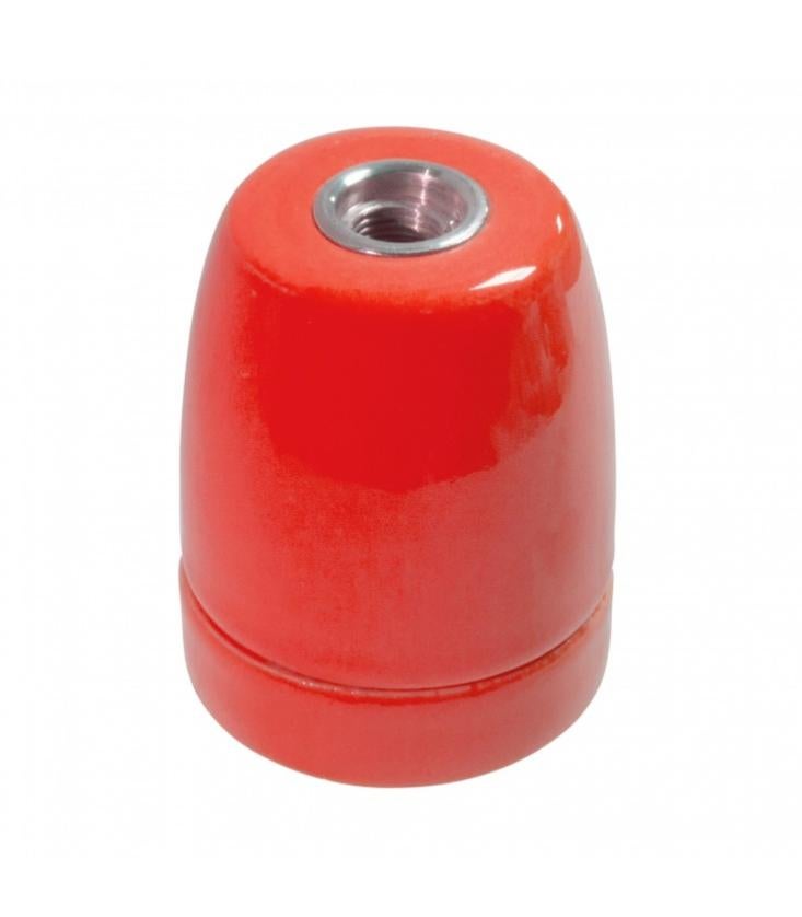 Douille E27 Rouge - Suspension câble textile | Leroy Merlin