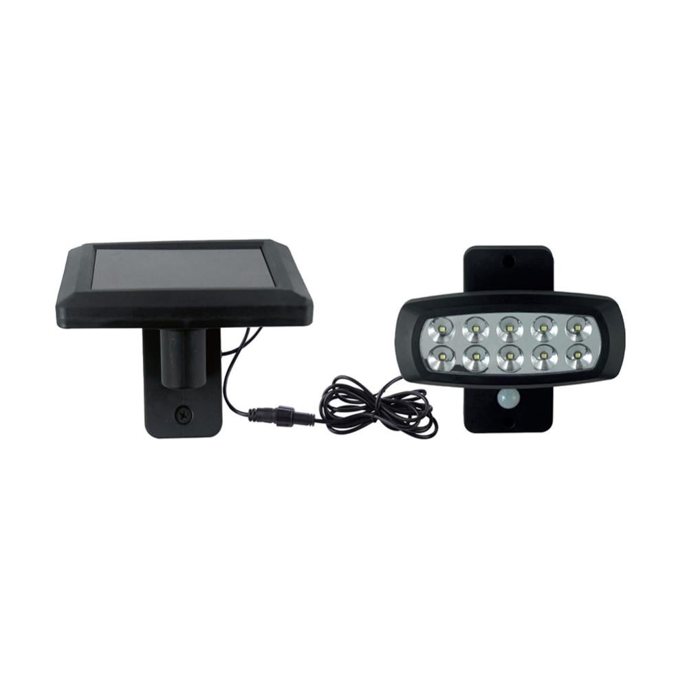 Lampada a parete LED ext con pannello solare deportato 2W IP44 6400K ...