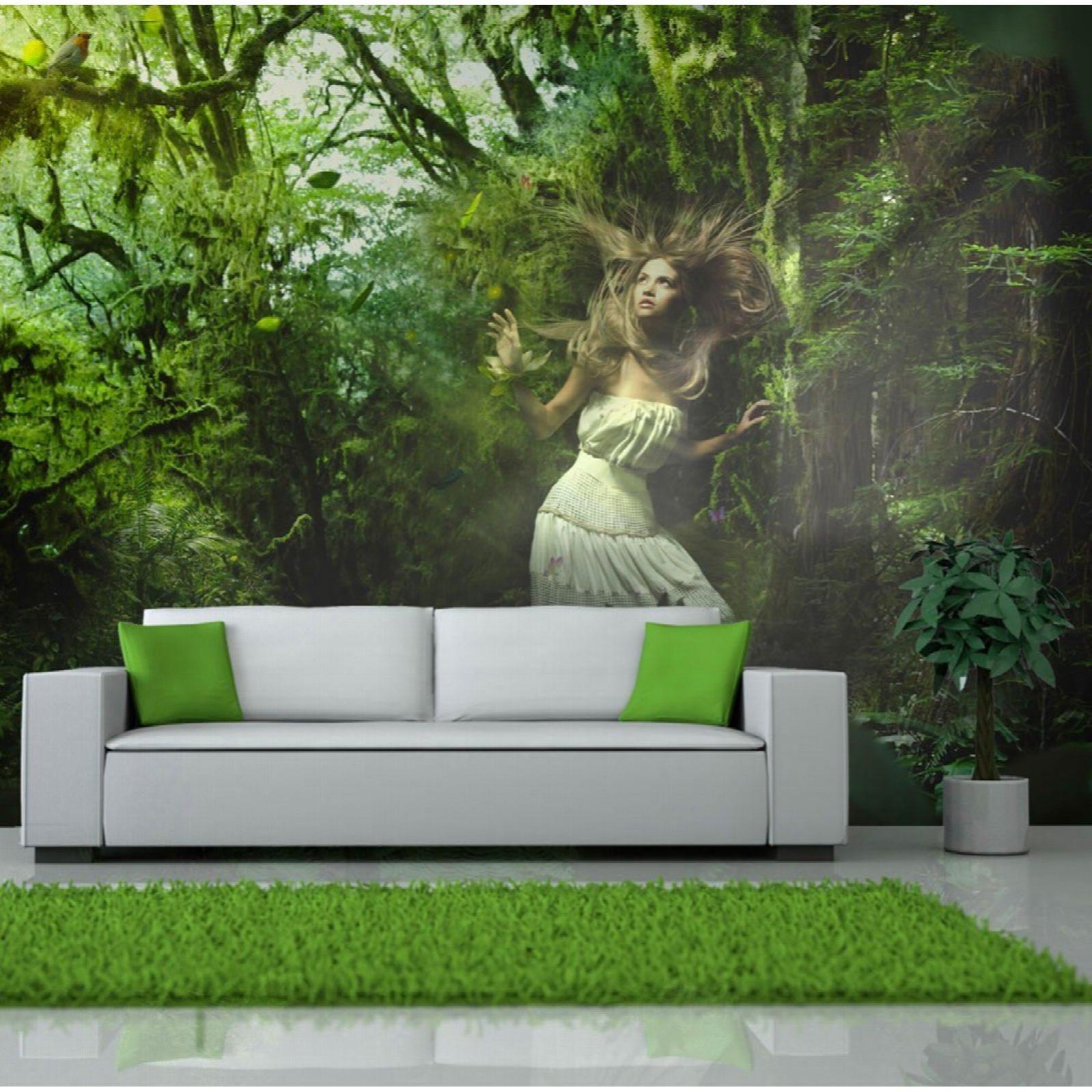 Papier peint perdue dans la forêt - 300 x 230 cm | Leroy Merlin