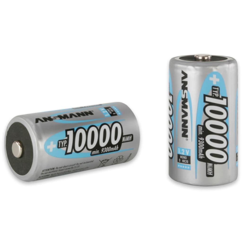 Ansmann 2 Pz Batterie Ricaricabili Mono D HR20 10000 mAh 5030642 ...