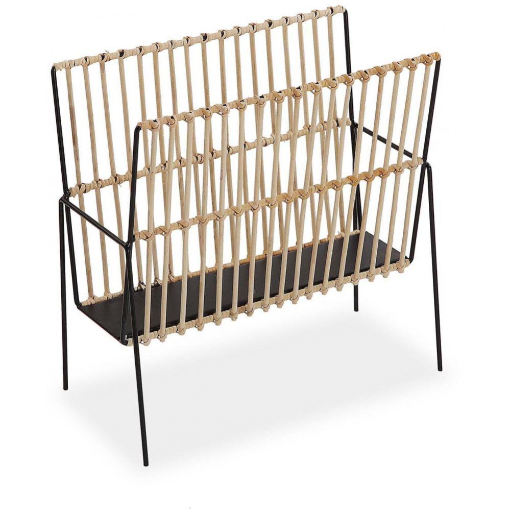 Porte Revues En Métal Et Rotin 36 Cm Versa | Leroy Merlin