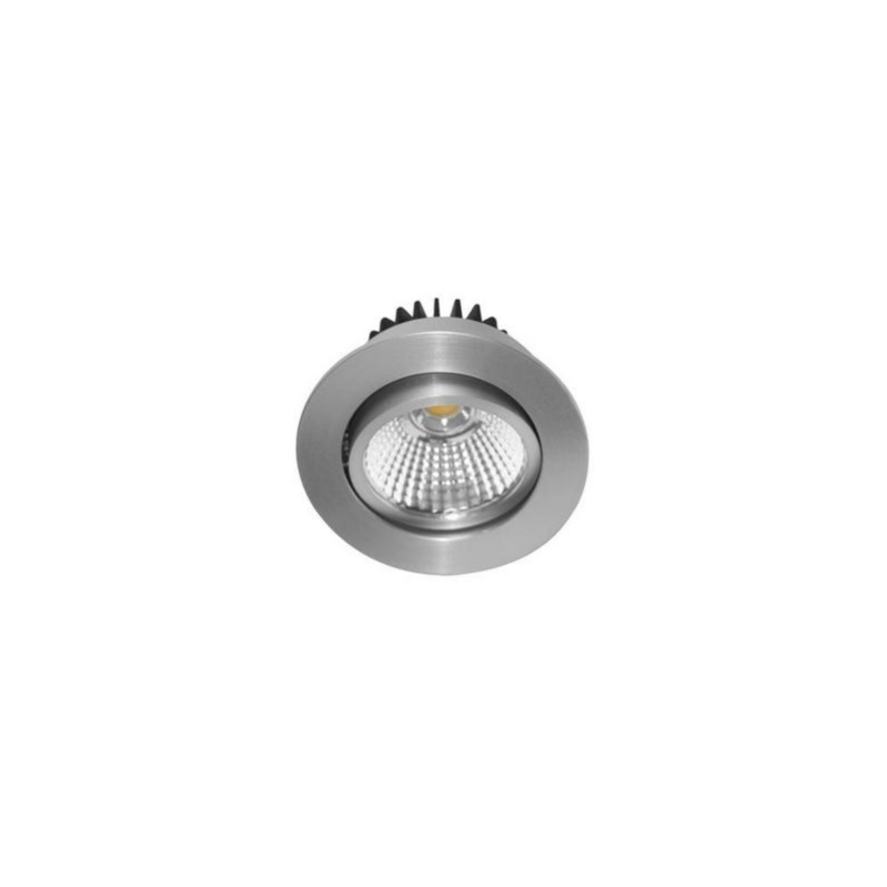 Spot LED Rond 6W 3000K Aluminium | Leroy Merlin