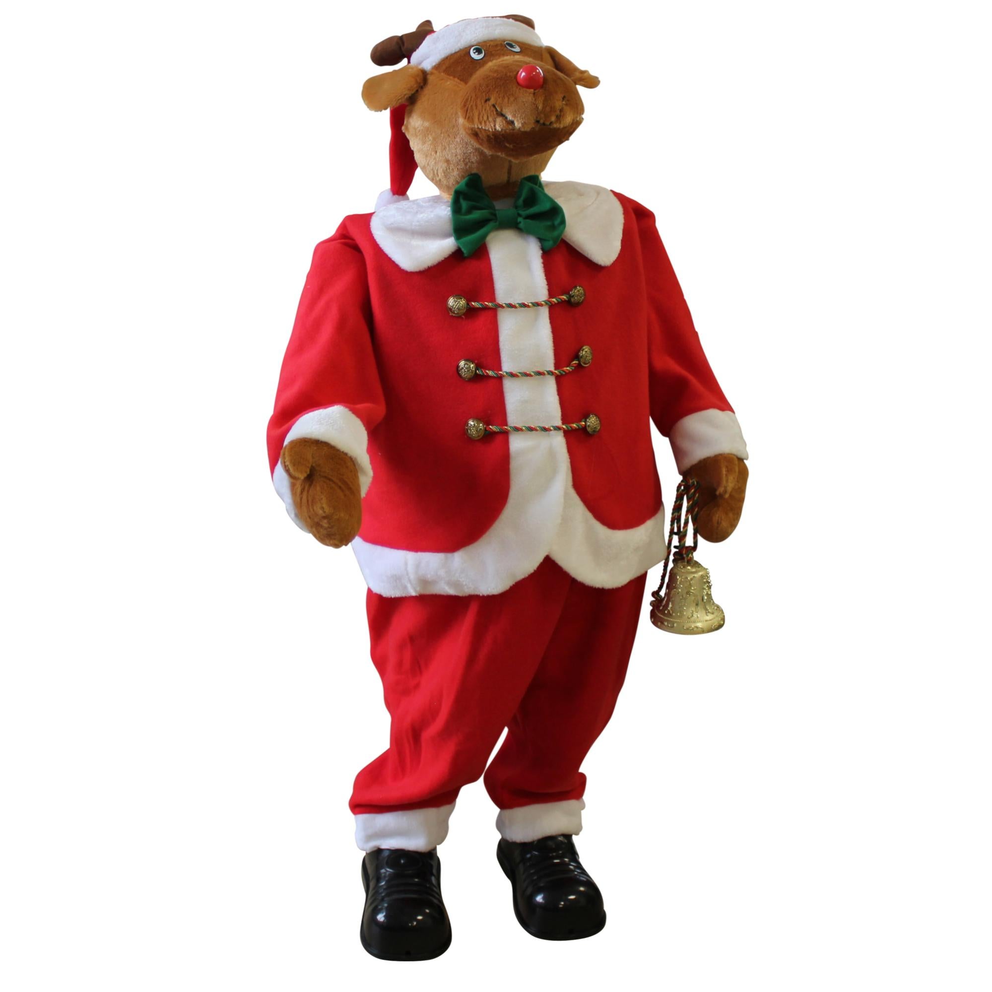 Babbo Natale Grandezza 120cm Canterino Ballerino Musica ALCE XXL ...