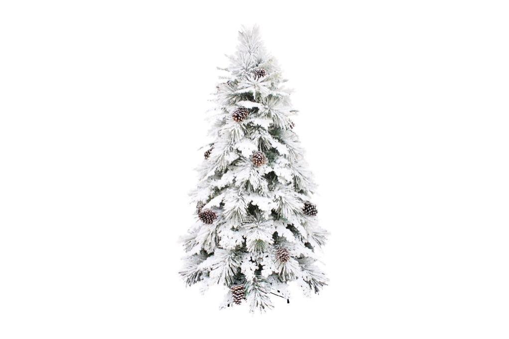 Albero Di Natale Innevato Chamonix Con Pigne 240cm Mercury 76106 ...