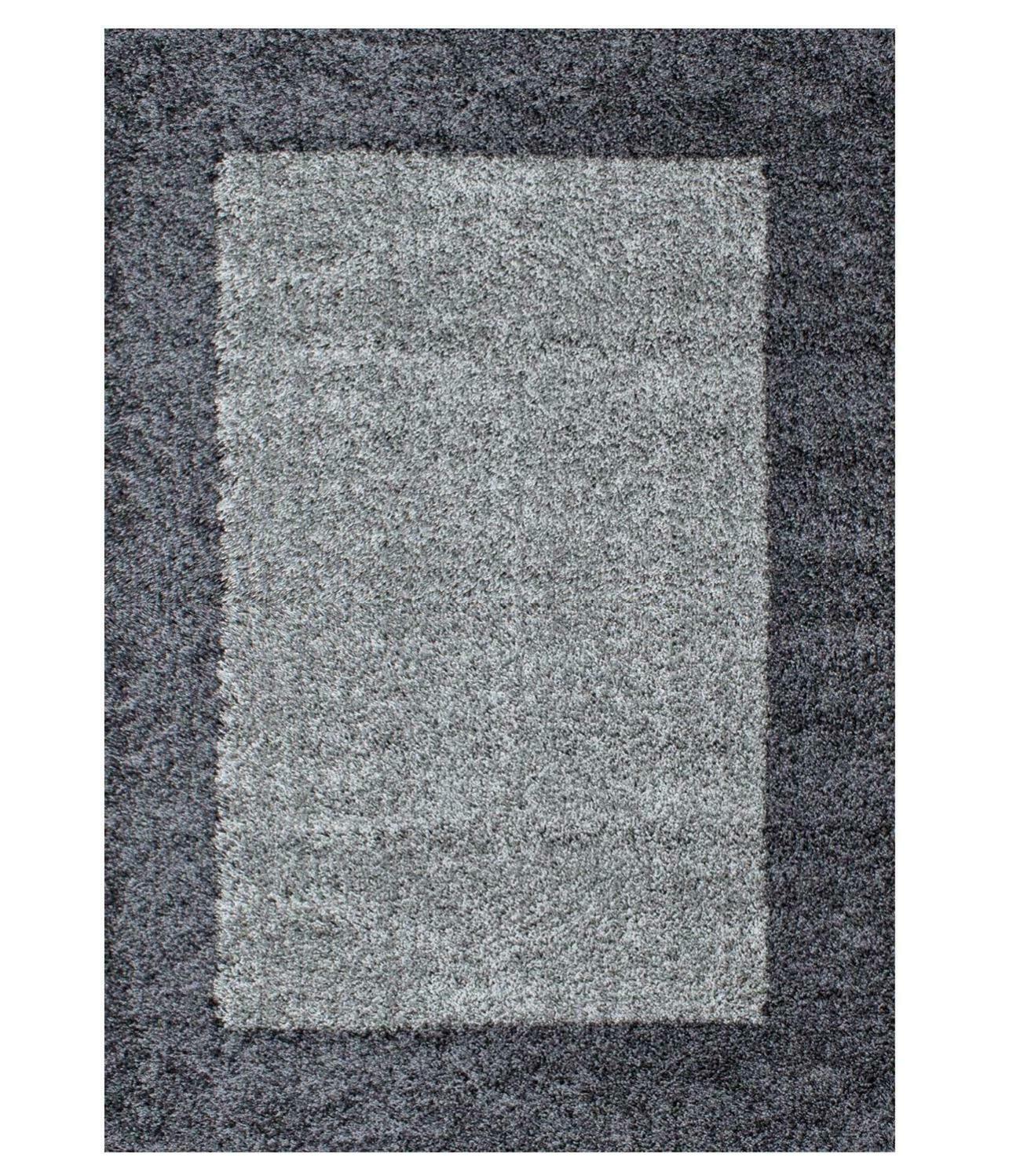 SHAGGY - Tapis à Bordures - Gris 300 x 400 cm | Leroy Merlin