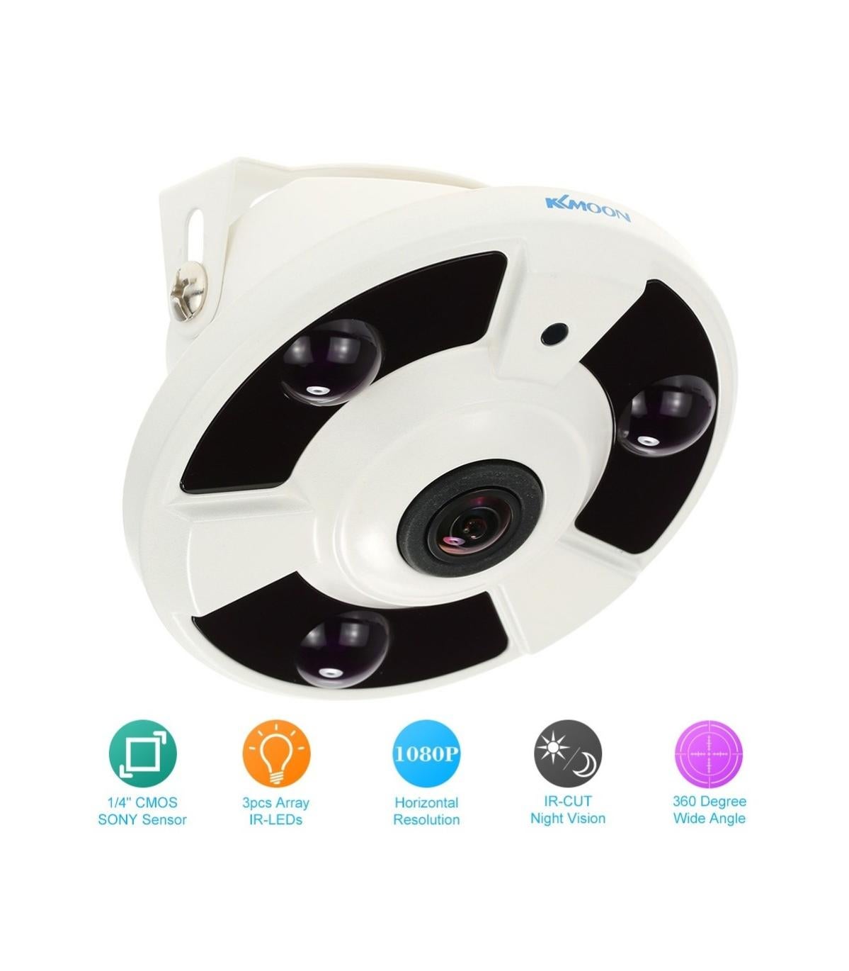 TELECAMERA AHD 360 GRADI FYSH EYE TELECAMERE ALTA DEFINIZIONE AMPIA ...