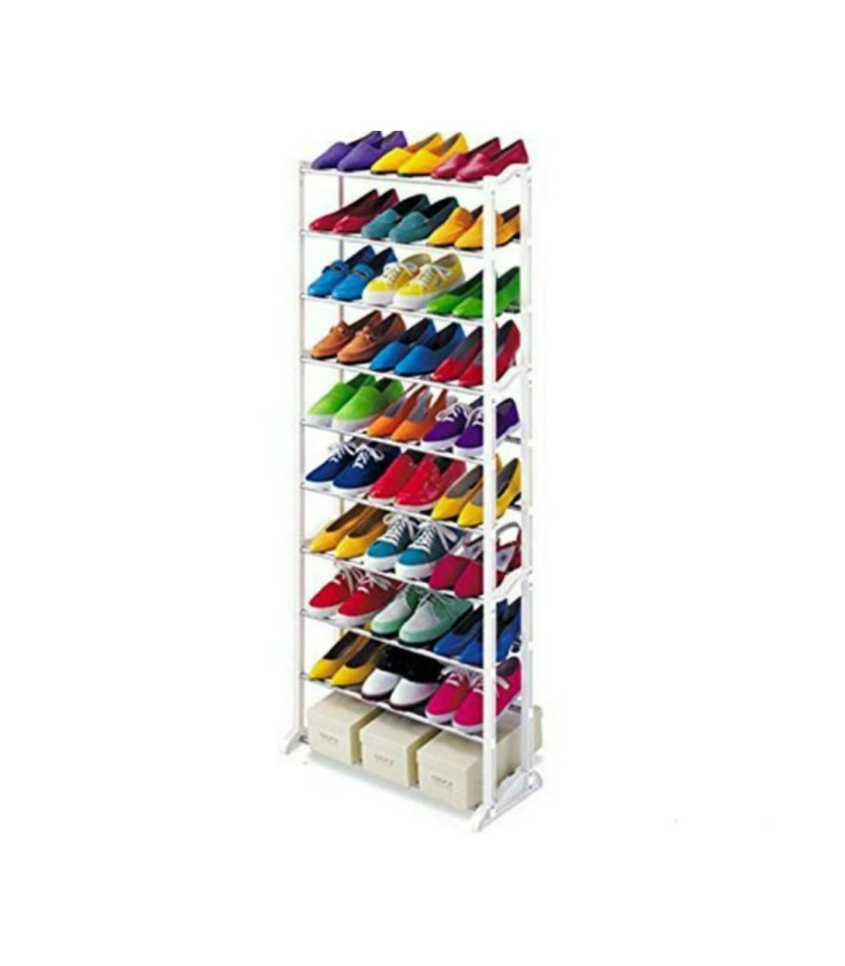 SCARPIERA COMPONIBILE 30 PAIA DI SCARPE SALVASPAZIO SCAFFALE SHOES RACK ...