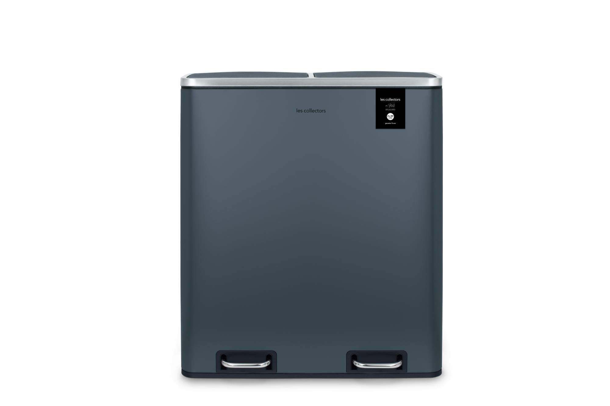 Papelera N°906 Les Collectors Sorting bin 2 x 30L - stainless steel ...
