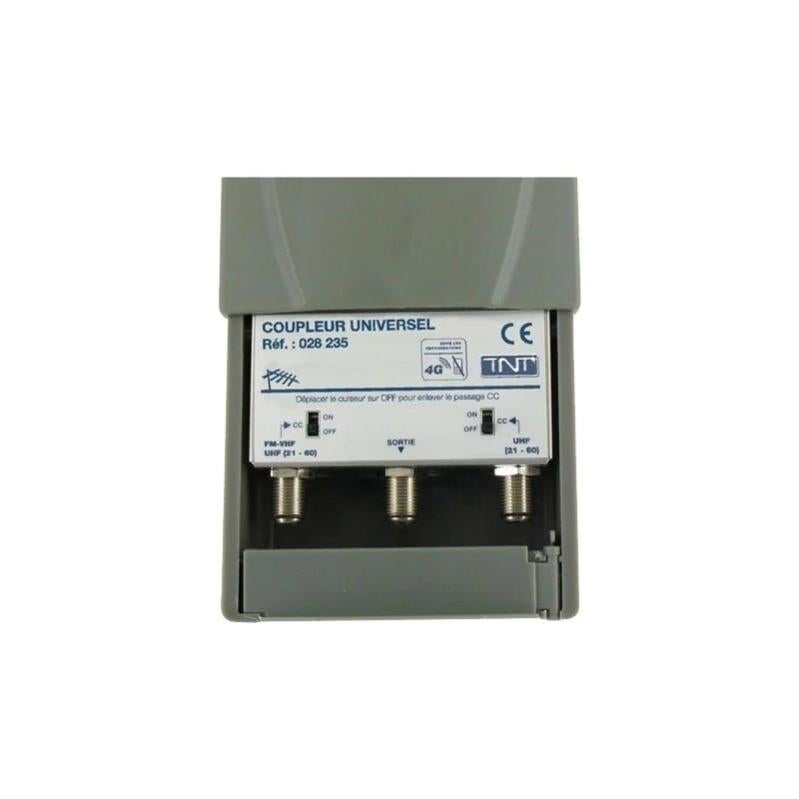 KIT Antenne mixte omnidirectionnelle DAB FM + Coupleur Universel SEDEA ...