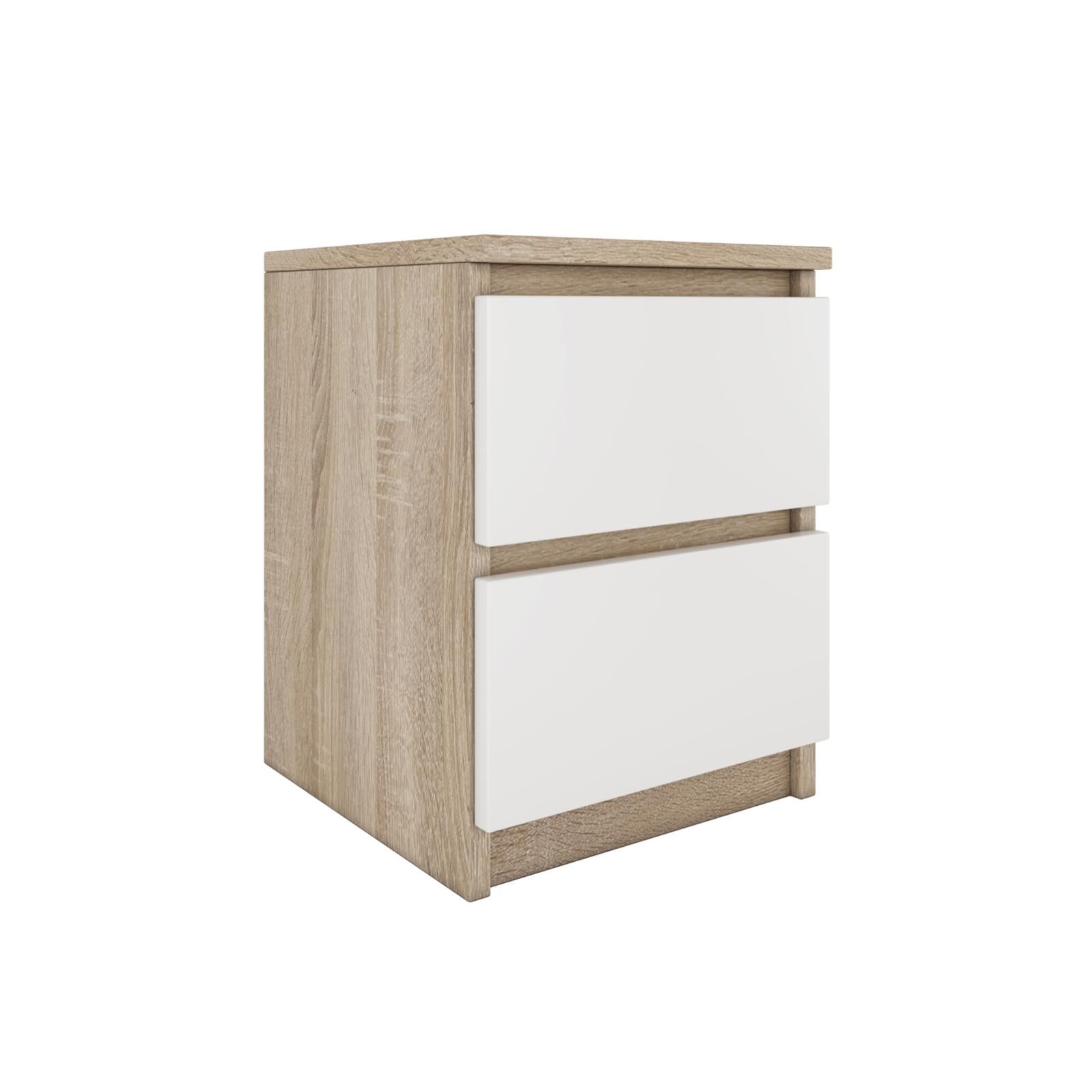 ASTER T2 - Comodino da camera moderno - 40x30x30 cm - Comodino 2 ...