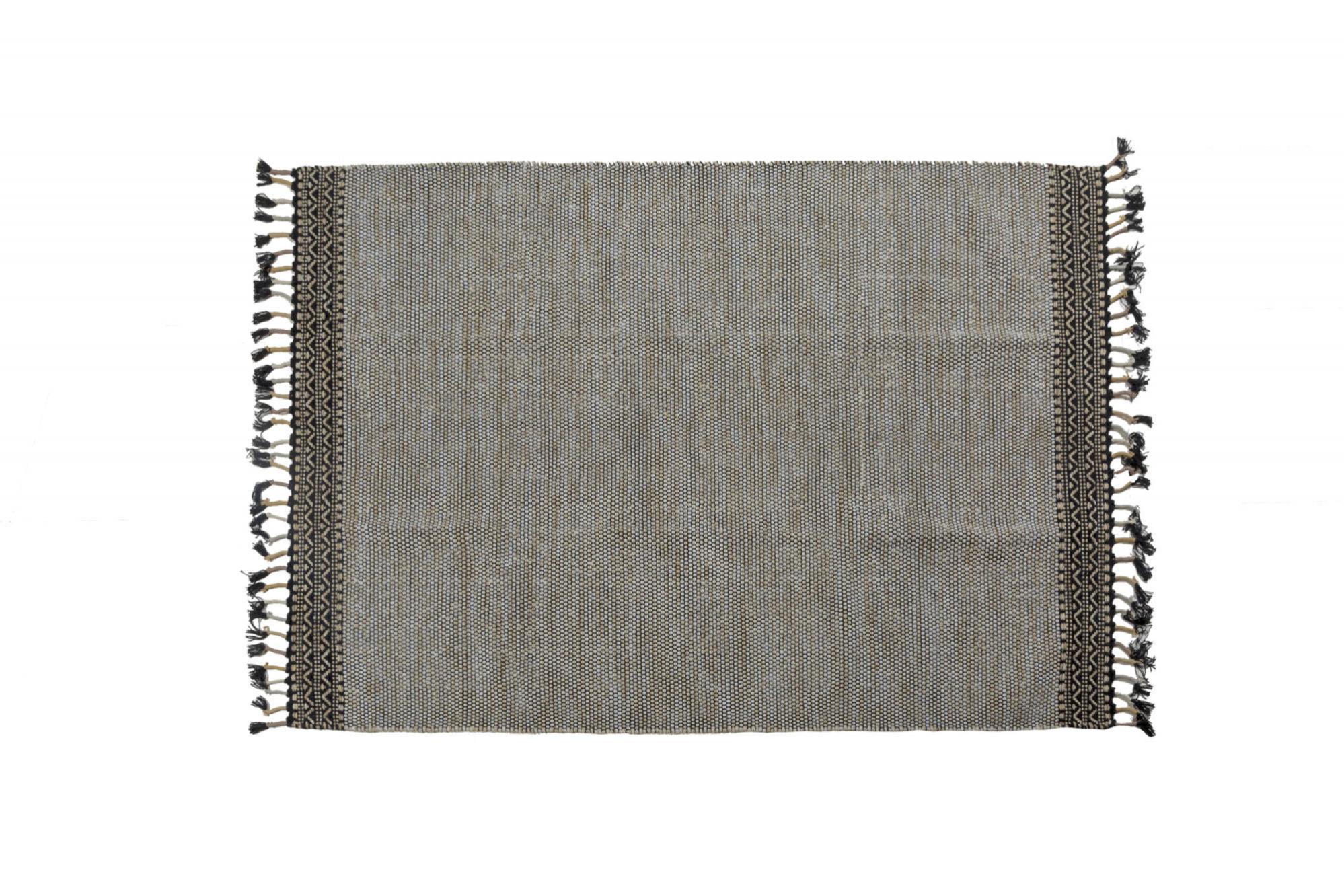 Tappeto moderno Dallas, stile kilim, 100% cotone, beige, 230x160cm ...