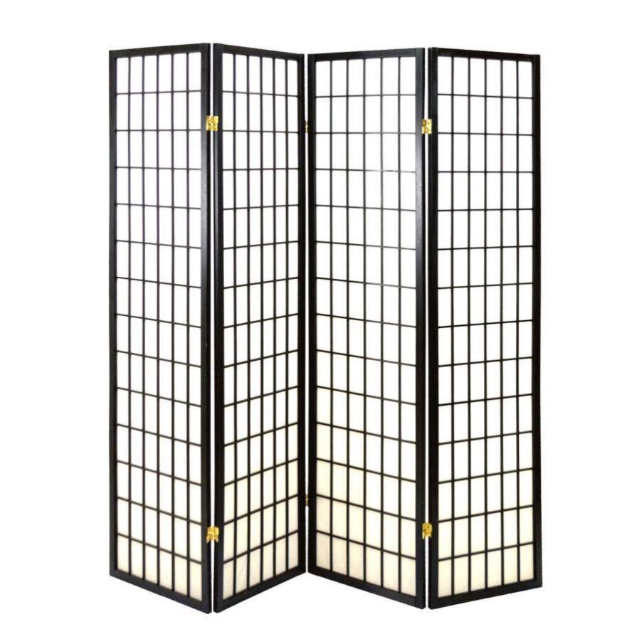 Paravento carta di riso 4a nero cm45h180 | Leroy Merlin