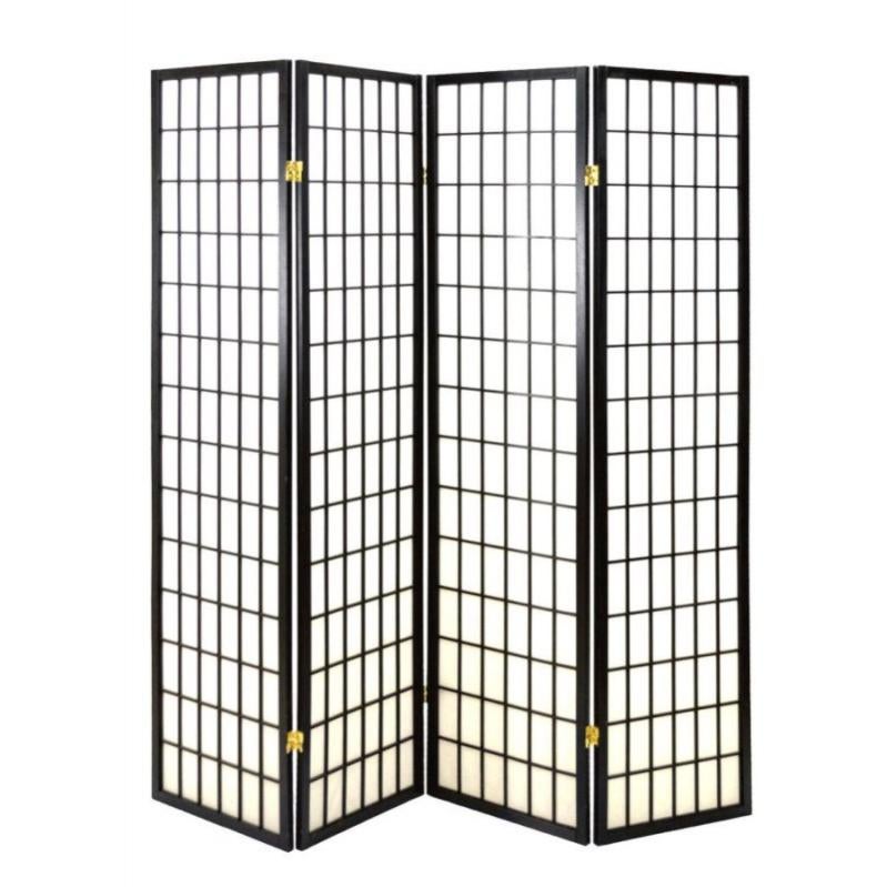 Biombo separador en papel de arroz negro 180 x 180 cm | Leroy Merlin