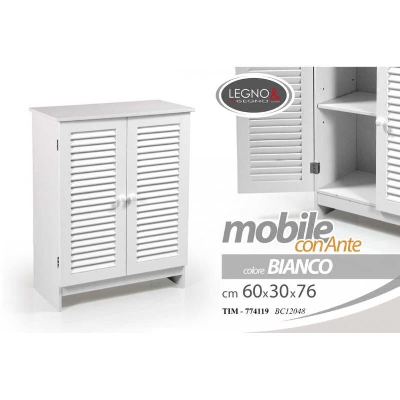 Mobile con ante bianco bagno stile veneziano cm 60 x 30 x 76 h | Leroy ...