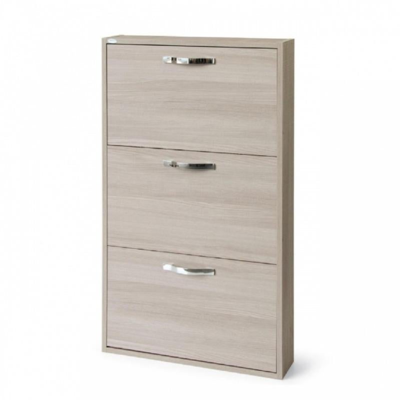 Scarpiera Slim in legno nobilitato 3 ribalte olmo cm 108x65x15 | Leroy ...