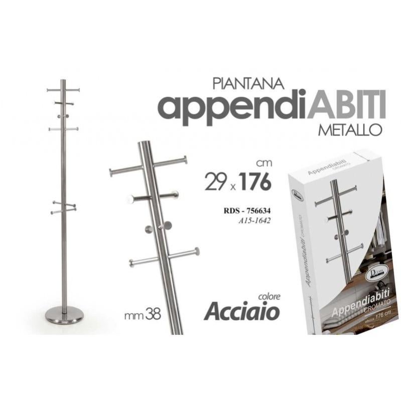 Perchero de pie cromado con base cm 176 | Leroy Merlin