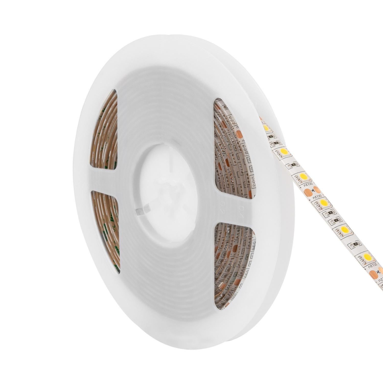 Striscia LED 12V DC 60LED/m 5m IP65 Bianco Freddo 6000K - 6500K | Leroy ...
