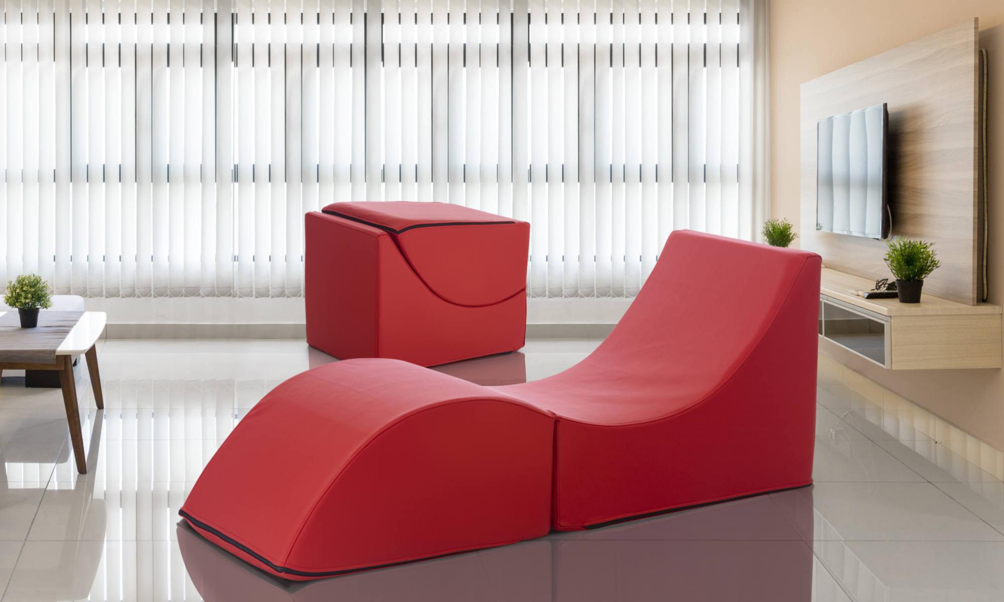 Talamo Italia Pouf Clever singolo, 100% Made in Italy, Pouf ...