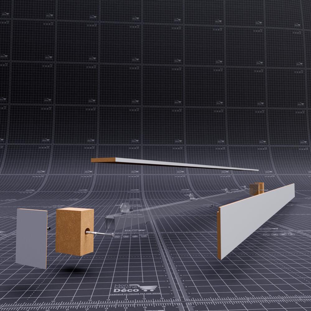 Cache-rail coulissant "U" - Blanc | Leroy Merlin