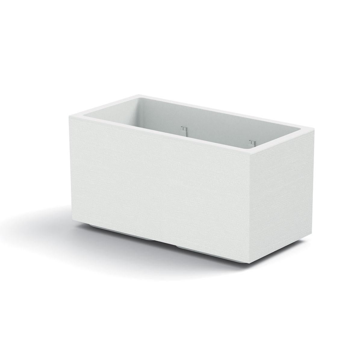 VASO FIORIERA RETTANGOLARE MATHERIA IN PLASTICA CON RUOTE 80 CM VARI ...