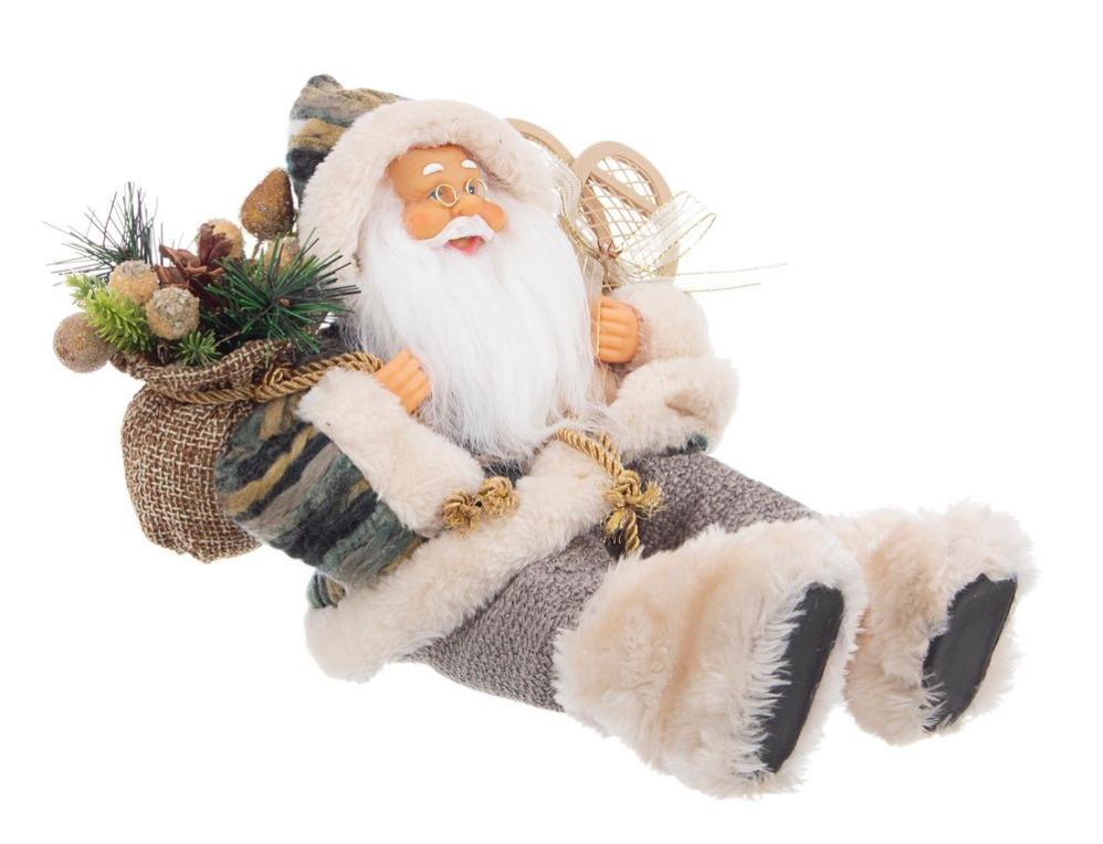 Pupazzo Babbo Natale Charles Seduto Tessuto Verde Statua Decorazione ...
