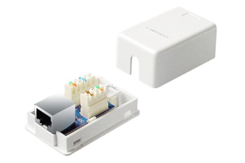 Boitier Mural Rj45 Rapide 1 Port Cat 5e Stp | Leroy Merlin