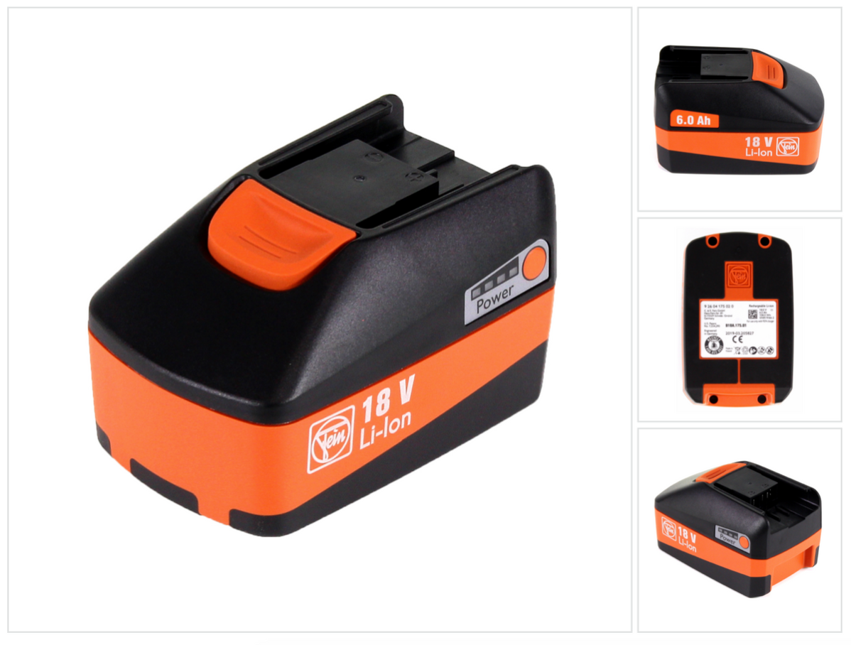 FEIN Batterie Li-Ion 18 V 6,0 Ah ( 92604175020 ) avec affichage LED ...