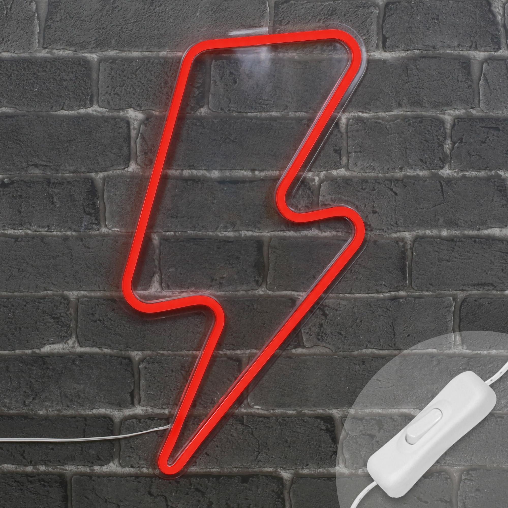 Néon Eclair Rouge 48cm | Leroy Merlin