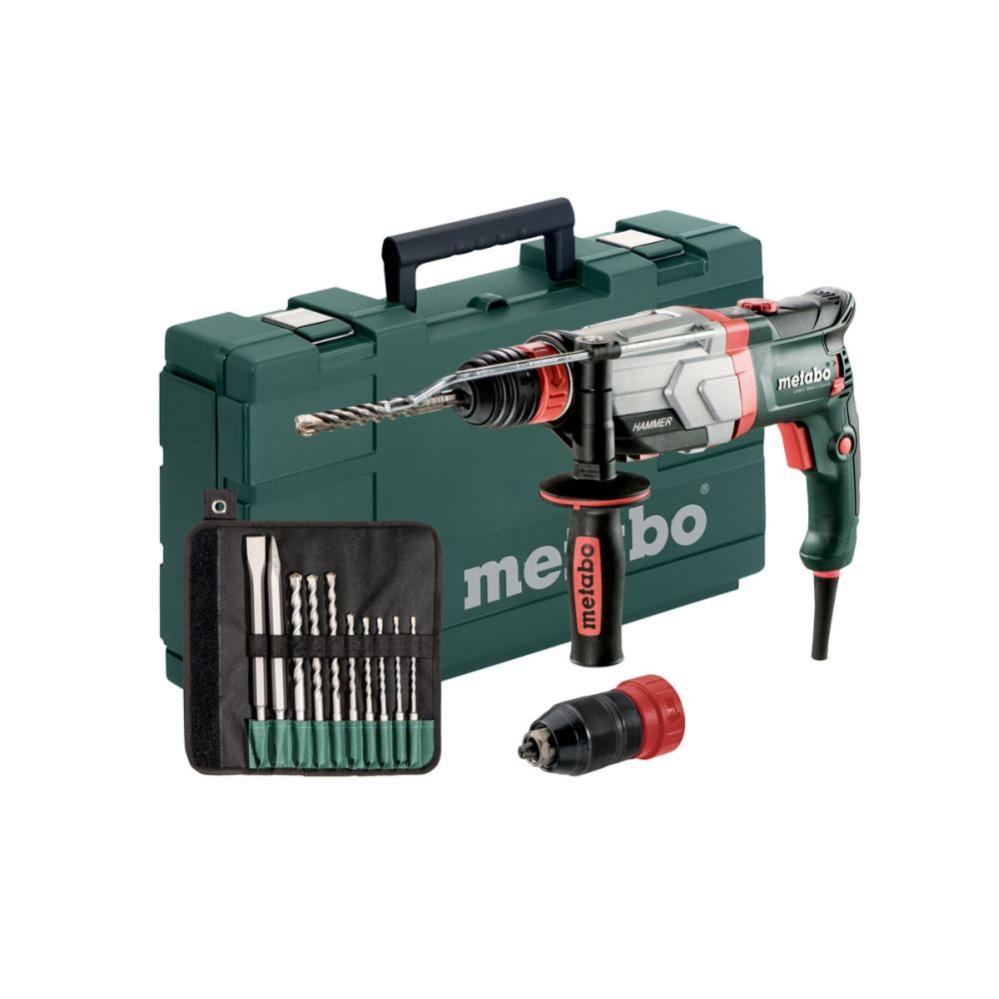 Metabo UHEV 2860-2 Quick Perforateur burineur 1100 W 3,4 J SDS Plus ( 600713510 ) + Coffret de ...