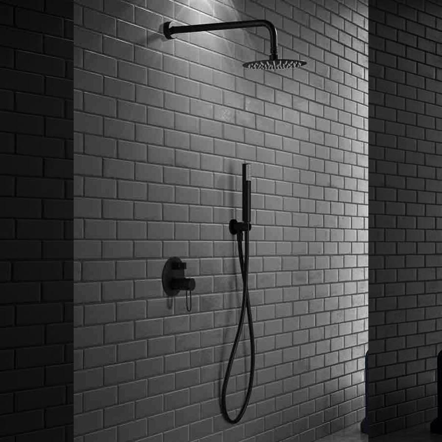 Kit de douche encastré design MILOS nero opaco | Leroy Merlin