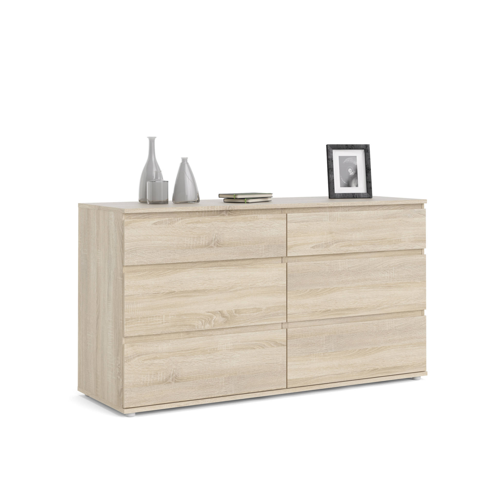 Commode, couleur chêne, 153,4 x 83,7 x 50 cm | Leroy Merlin